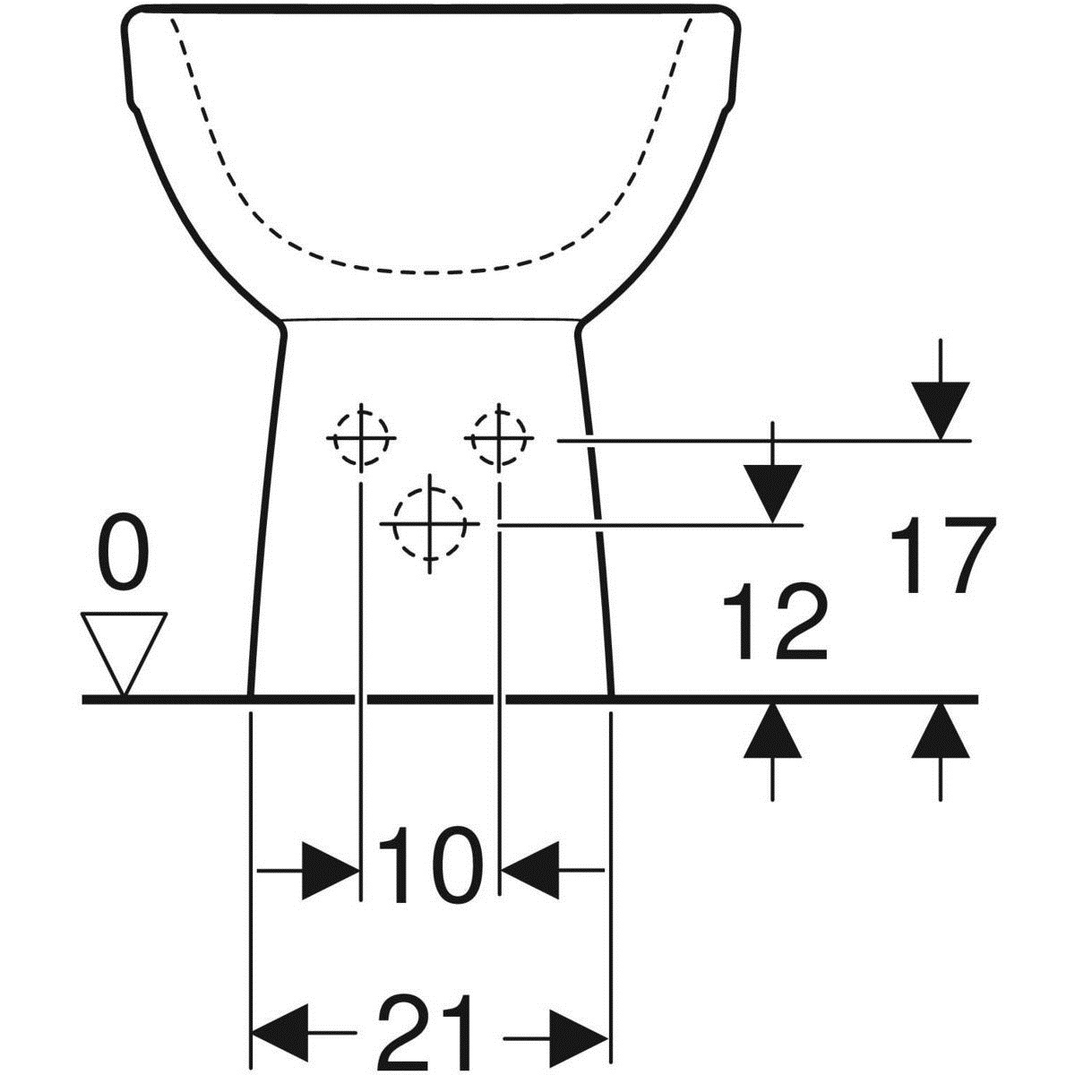 BIDET SELNOVA MONOFORO A PAVIMENTO A FILO PARETE GEBERIT